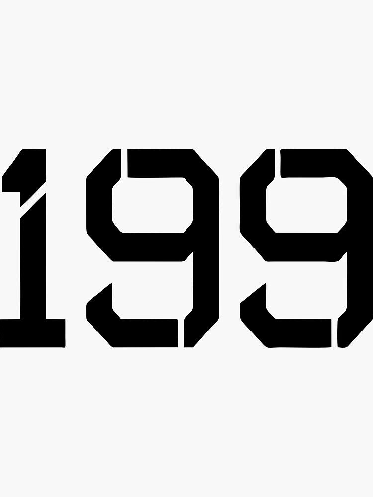 "Number 199 Logo" Sticker for Sale by seateloli | Redbubble