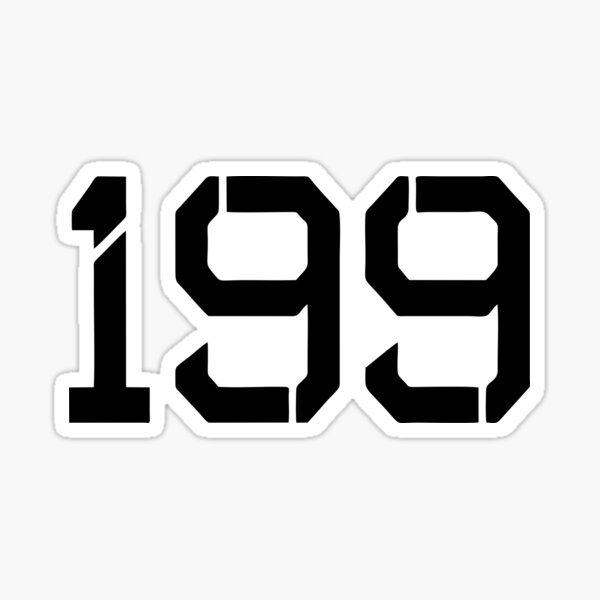 "Number 199 Logo" Sticker for Sale by seateloli | Redbubble