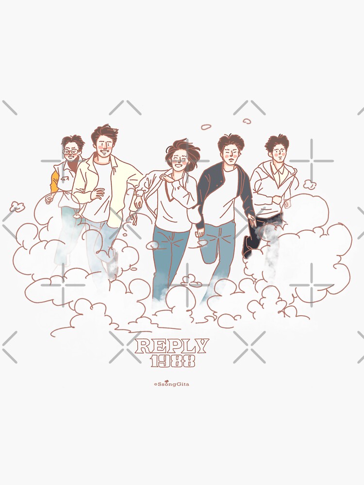 "REPLY 1988" Sticker for Sale by SsongGita | Redbubble