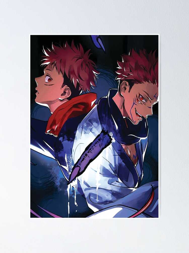 Ryomen Sukuna Fan Art Yuji Itadori Poster Jujutsu Kaisen Minimal Art