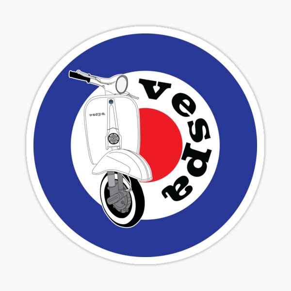 "Vespa Scooter Transparent Frame Mod Target" Sticker for Sale by ...