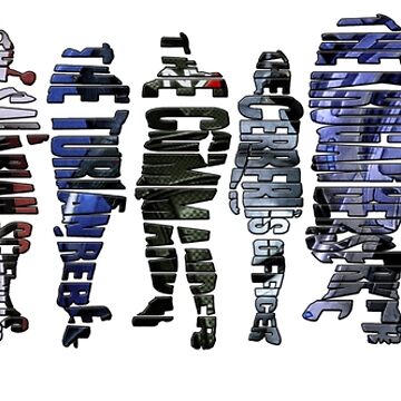 "Shepard and the Squad" Sticker for Sale by Mark Meilak | Redbubble