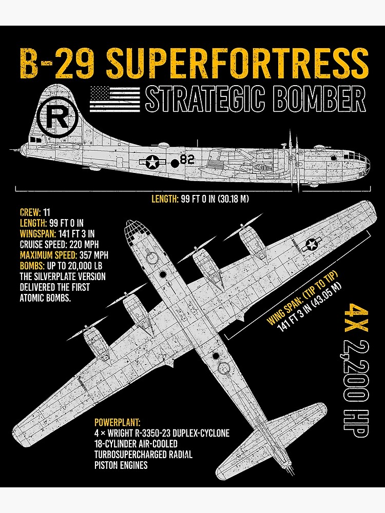 Lámina fotográfica «B-29 Superfortress Bomber ww2 Avión de EE. UU ...