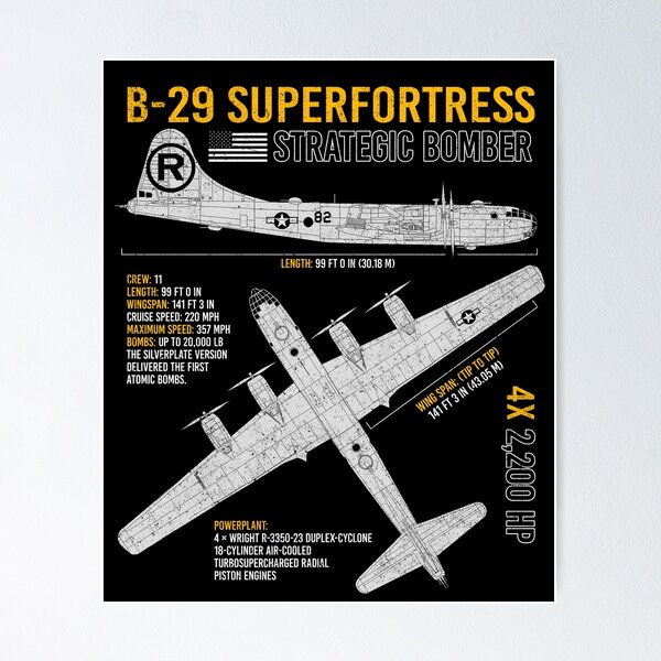 "B-29 Superfortress Bomber ww2 US Aircraft Plane USAF Airplane ...
