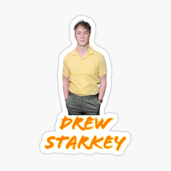 "drew starkey" Sticker for Sale by Mariocii | Redbubble