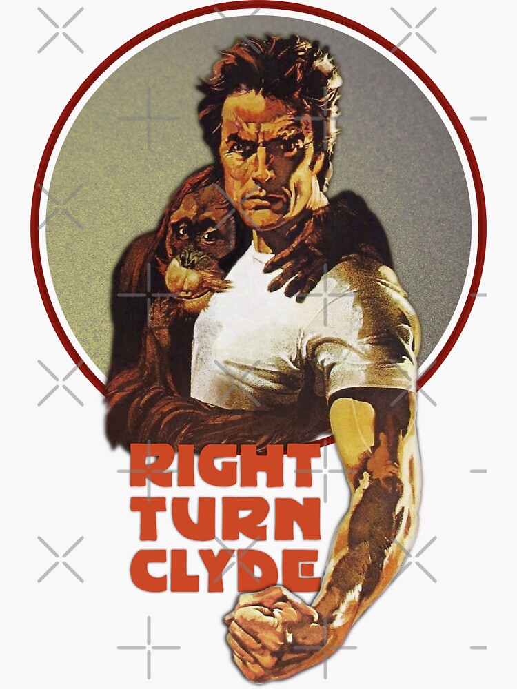 "Mod. 2 Right Turn Clyde Clint Eastwood" Sticker for Sale by paramarket ...
