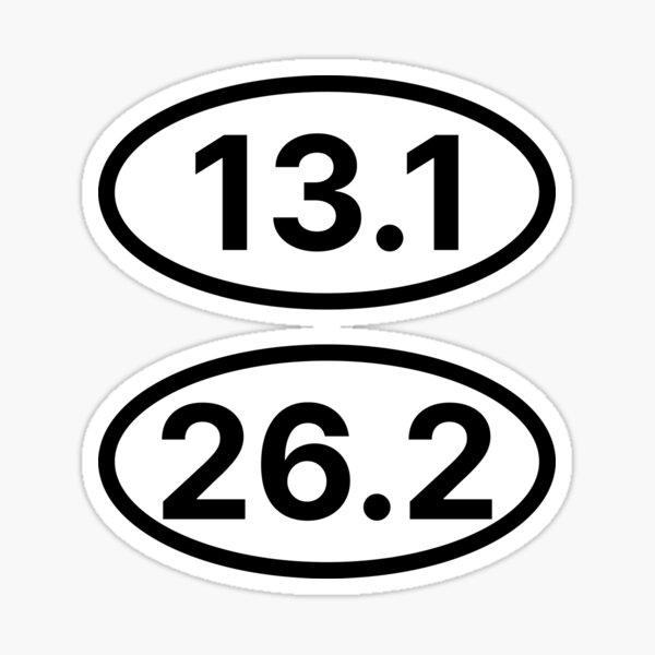 "13.1 26.2 " Sticker for Sale by Art-of-amine | Redbubble