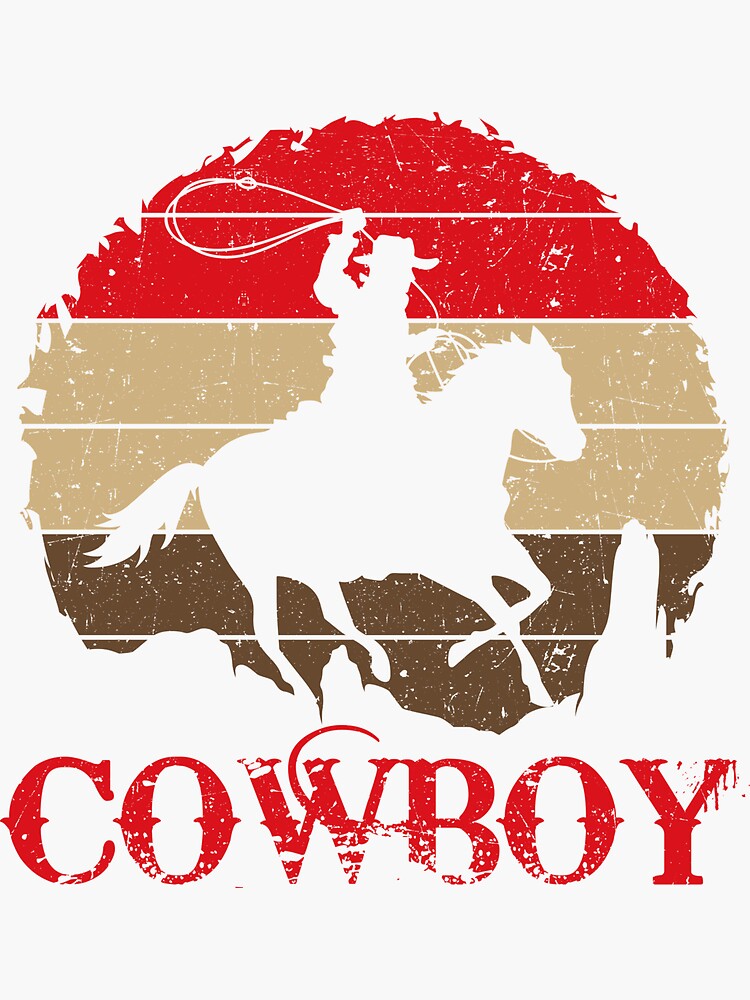 "Cowboy Roping Lasso Riding Horse Rodeo" Sticker for Sale by lonaarts8 ...