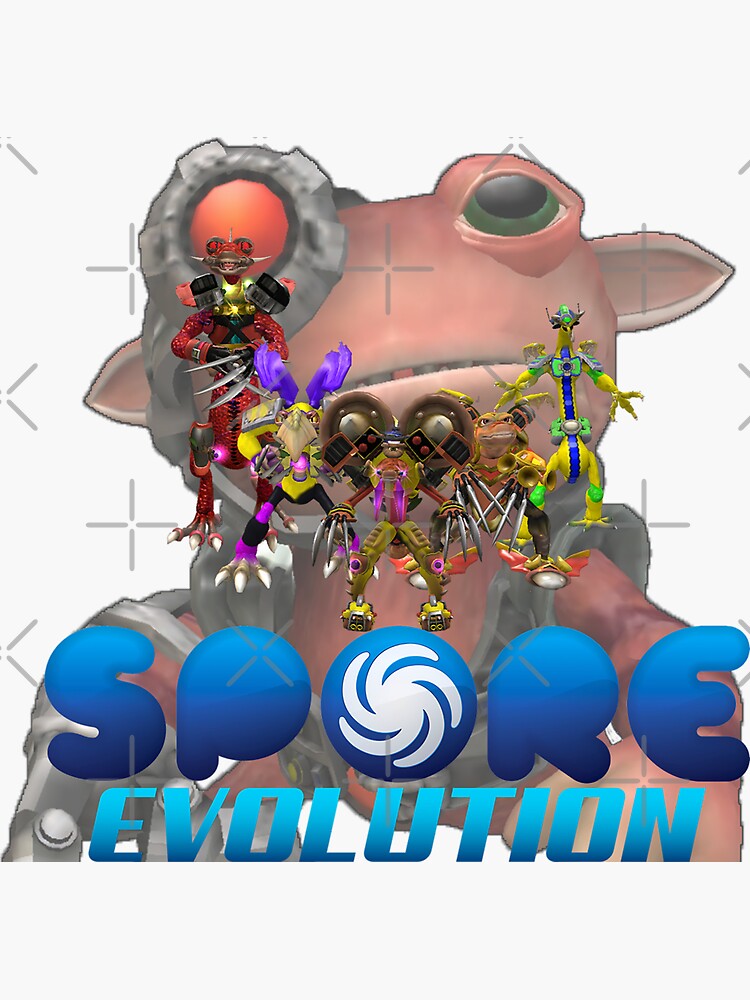 "Spore evolution" Sticker for Sale by Jasonfax | Redbubble