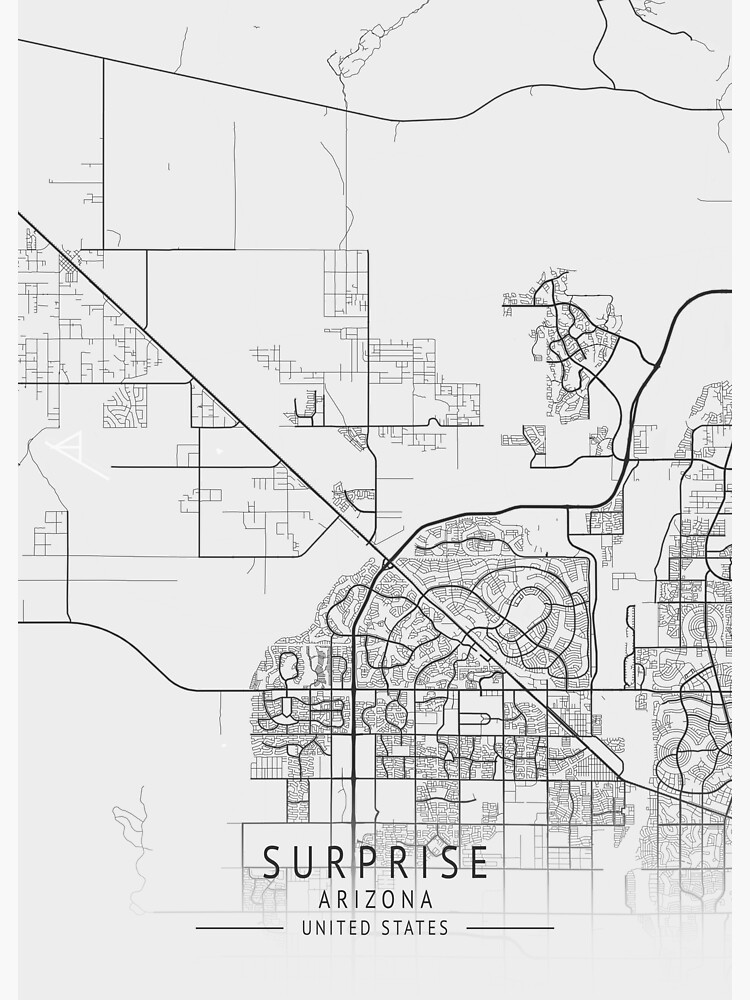 "Surprise - Arizona - US Gray City Map" Sticker for Sale by ctmapprint ...