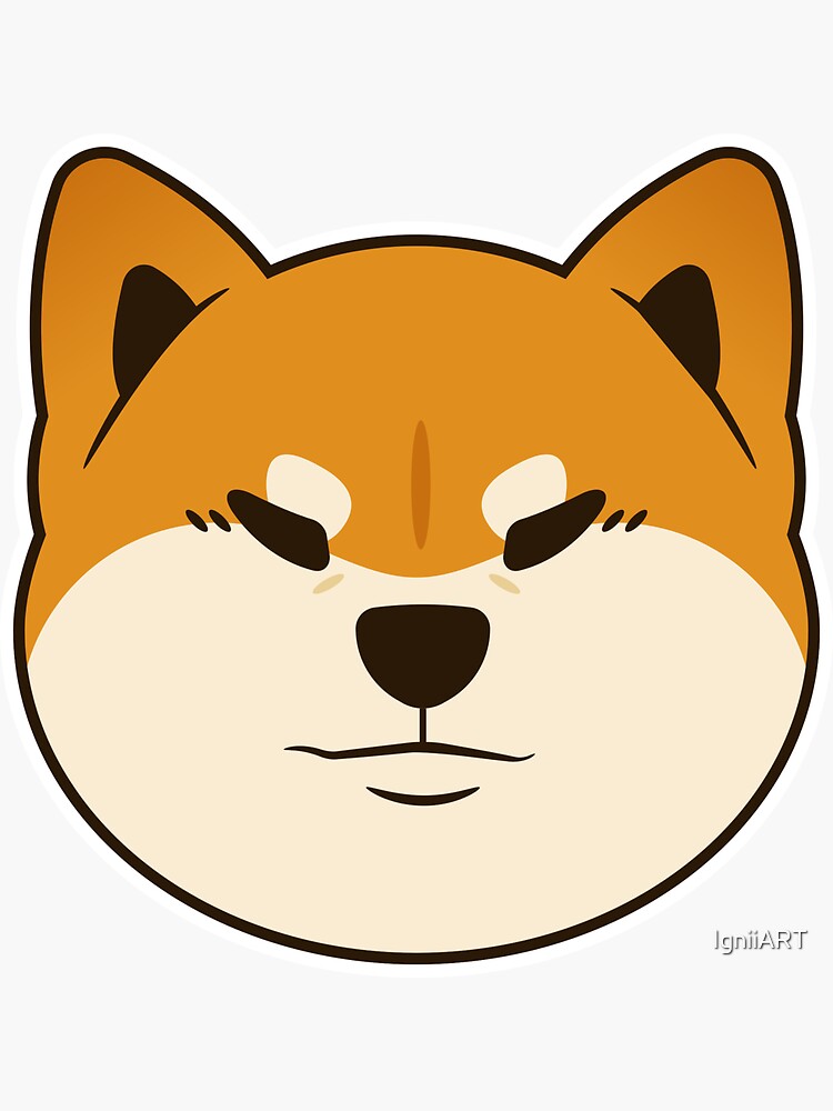 "Angry shiba inu" Sticker for Sale by IgniiART | Redbubble