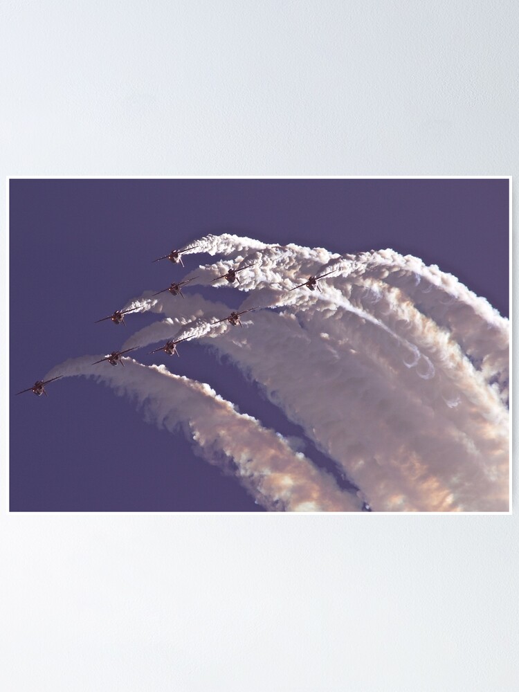 "Red Arrows Formation "over the top"" Poster by Riv1 | Redbubble