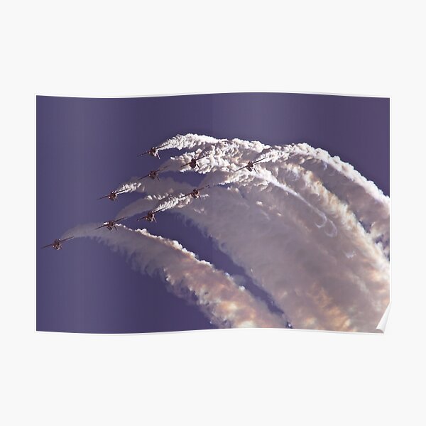 "Red Arrows Formation "over the top"" Poster by Riv1 | Redbubble