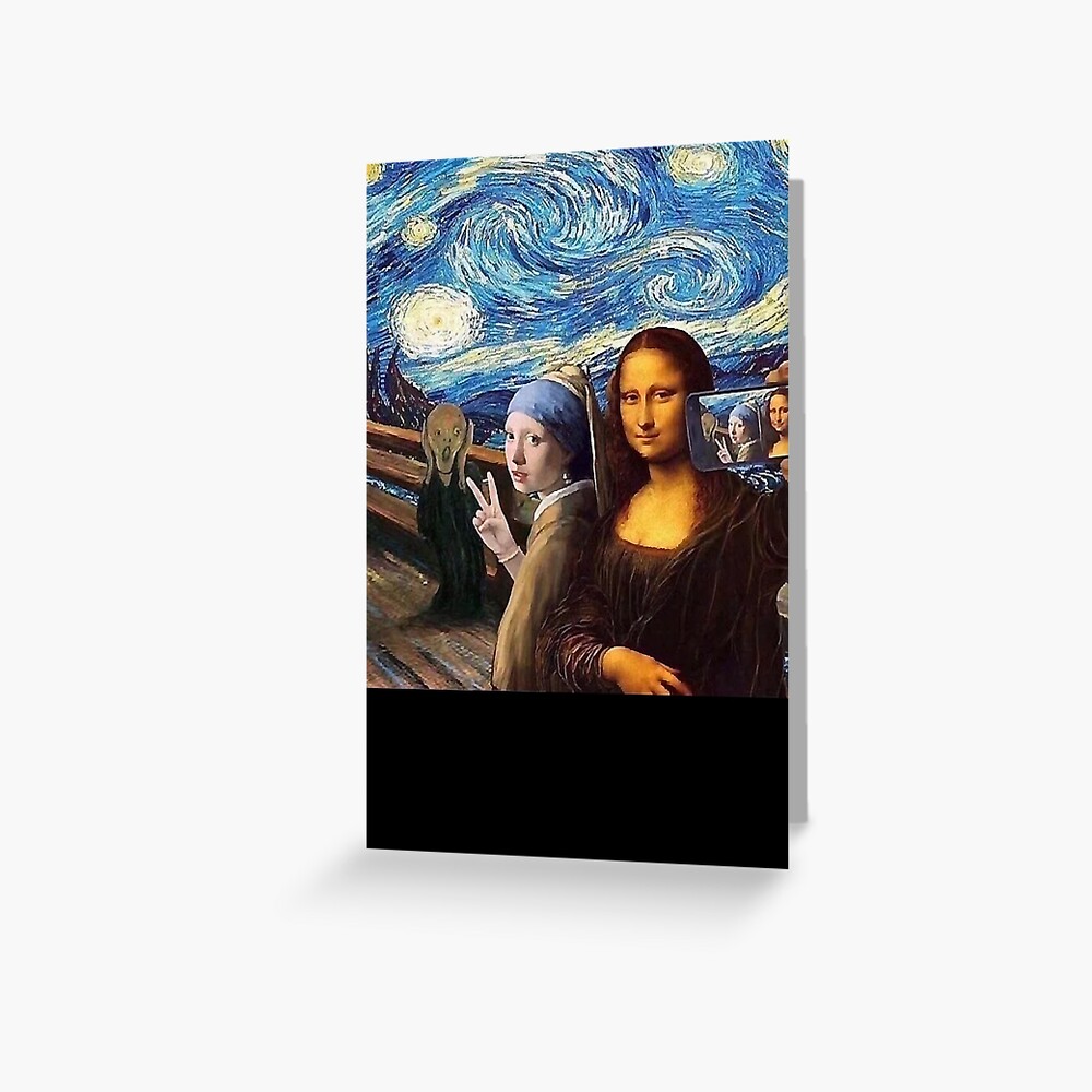 "Scream and Selfie of Four classical paintings mash up - Mona Lisa ...