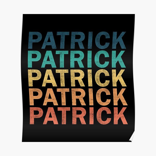 Póster «Camiseta con nombre de Patrick - Camiseta de artículo de regalo ...