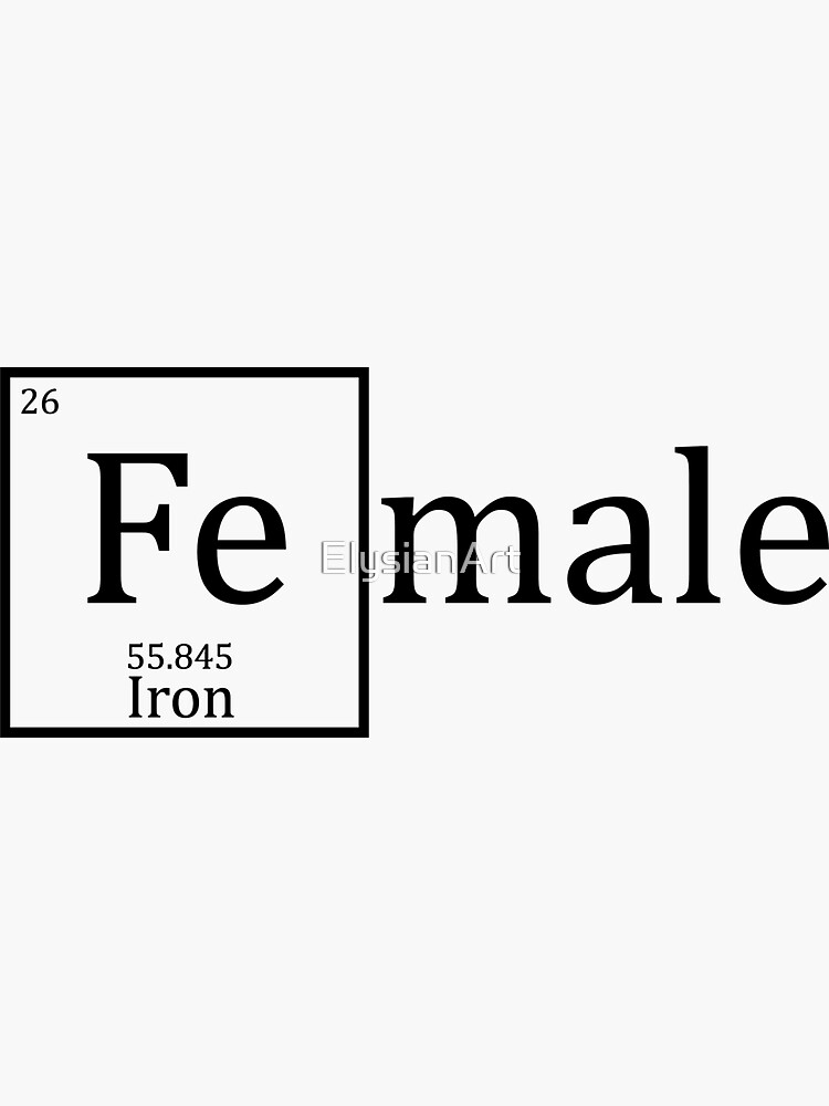 "Female - Iron" Sticker by ElysianArt | Redbubble