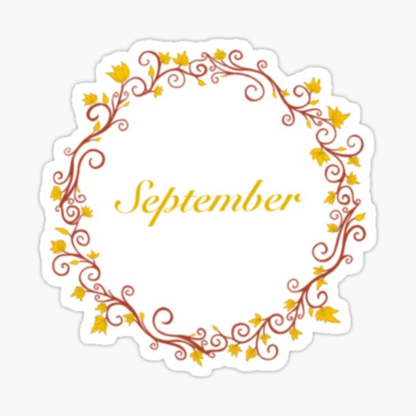 "September Monthly Cover Bujo Sticker" Sticker for Sale by calmbean ...