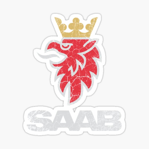 "SAAB Vintage Grunge Logo" Sticker for Sale by MAXWELLFRANK | Redbubble