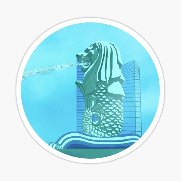 "The Merlion" Sticker for Sale by DarkFireNacho | Redbubble