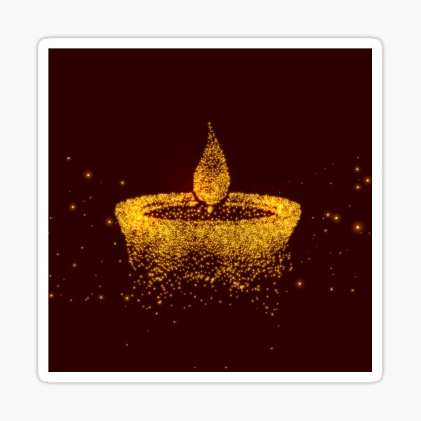"Diwali Sparkle Diya" Sticker for Sale by HolidayBug | Redbubble