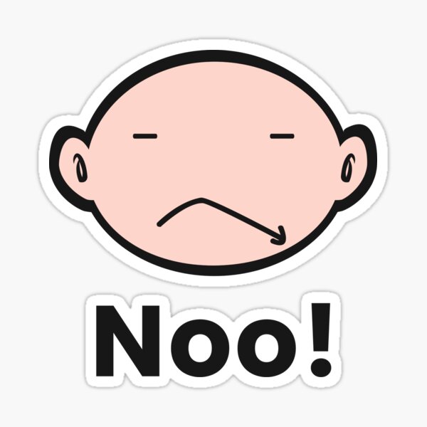 "Cartoon Face, Noo!" Sticker for Sale by Dhirajbairagi | Redbubble