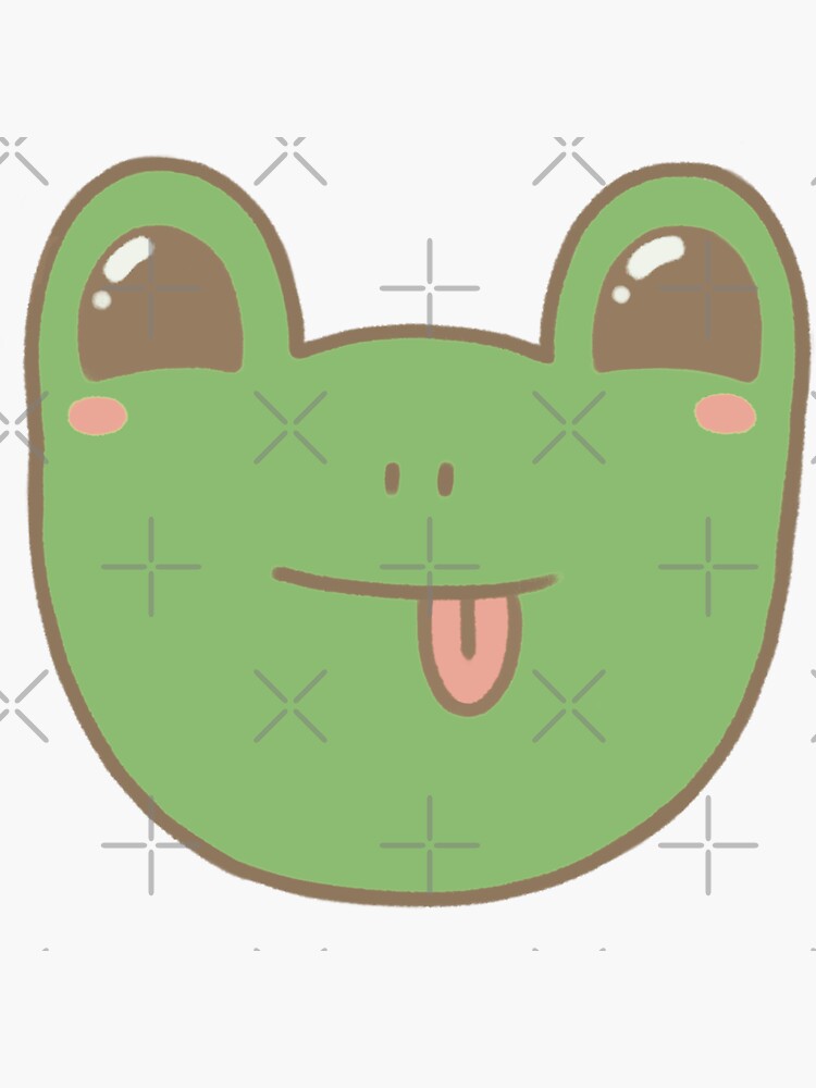 "Happy Derpy Frog Face" Sticker for Sale by MazzaCreations | Redbubble