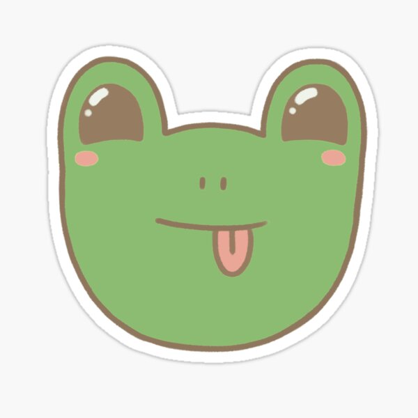 "Happy Derpy Frog Face" Sticker for Sale by MazzaCreations | Redbubble