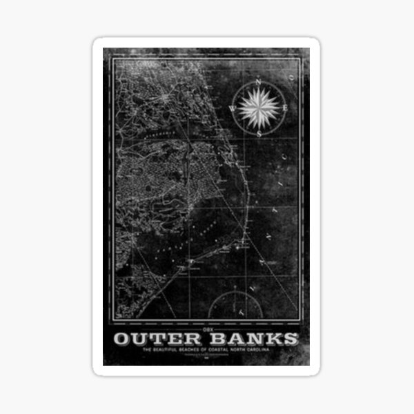 "Outer Banks map" Sticker for Sale by manar04 | Redbubble