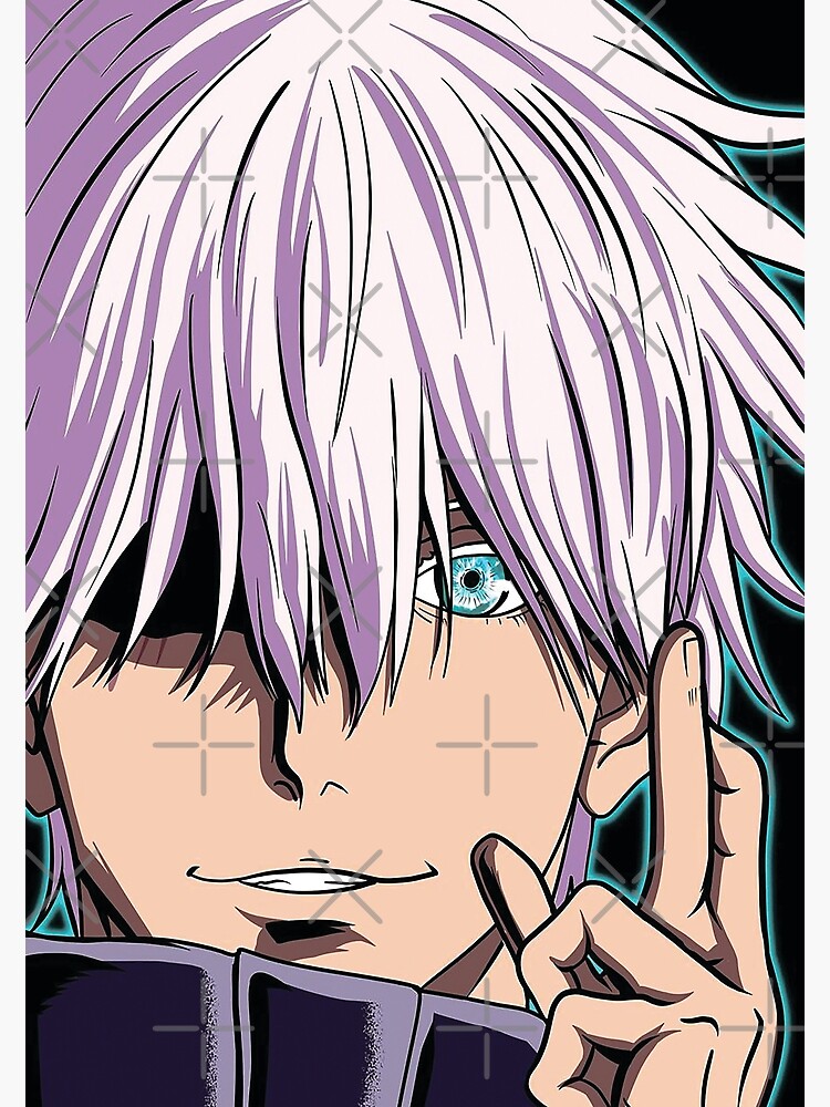 "Satoru Gojo Portrait Art Print, Jujutsu Kaisen Home Decor Wall Hanging ...