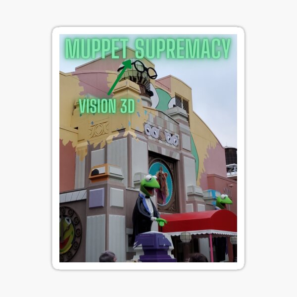 "Muppet Vision 3D Supremacy " Sticker for Sale by JadeEye | Redbubble