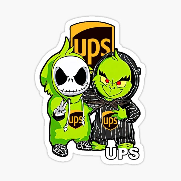 "Jack Skellington And Grinch UPS" Sticker for Sale by RorieBugge2001 ...