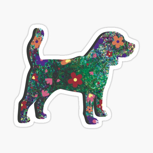 "Beagle - Cute Colorful Dog " Sticker for Sale by Pavnud | Redbubble
