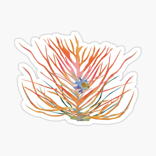 "Blue Fish" Sticker by Kanikamathur | Redbubble