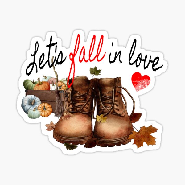 "Fall Love Aesthetic Design" Sticker for Sale by StarWheels | Redbubble