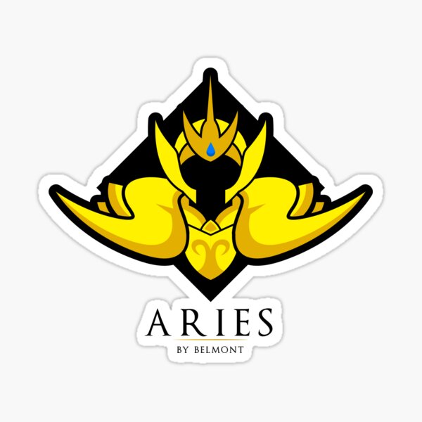 "Aries Gold Cloth v2" Sticker for Sale by DeividBelmont | Redbubble