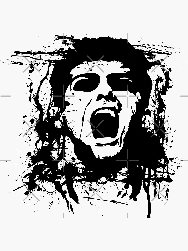 "Horror Scream Abstract Art" Sticker for Sale by WearWolfDesigns ...