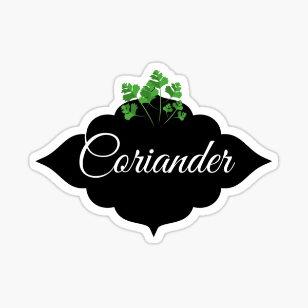 "Coriander Container Label" Sticker for Sale by GoodThingsOnly | Redbubble