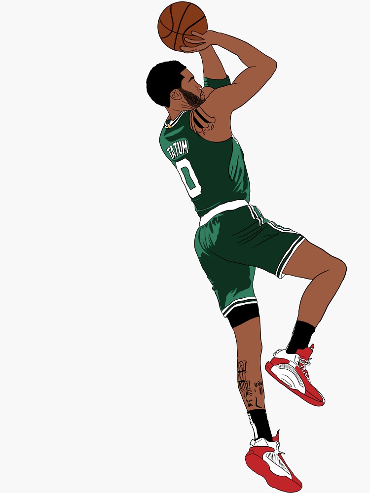 "Jason Tatum Fade Away" Sticker for Sale by Skerrytees97 | Redbubble