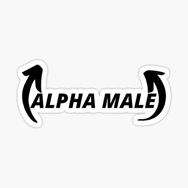 "Alpha male logo" Sticker for Sale by LLamasClothes | Redbubble