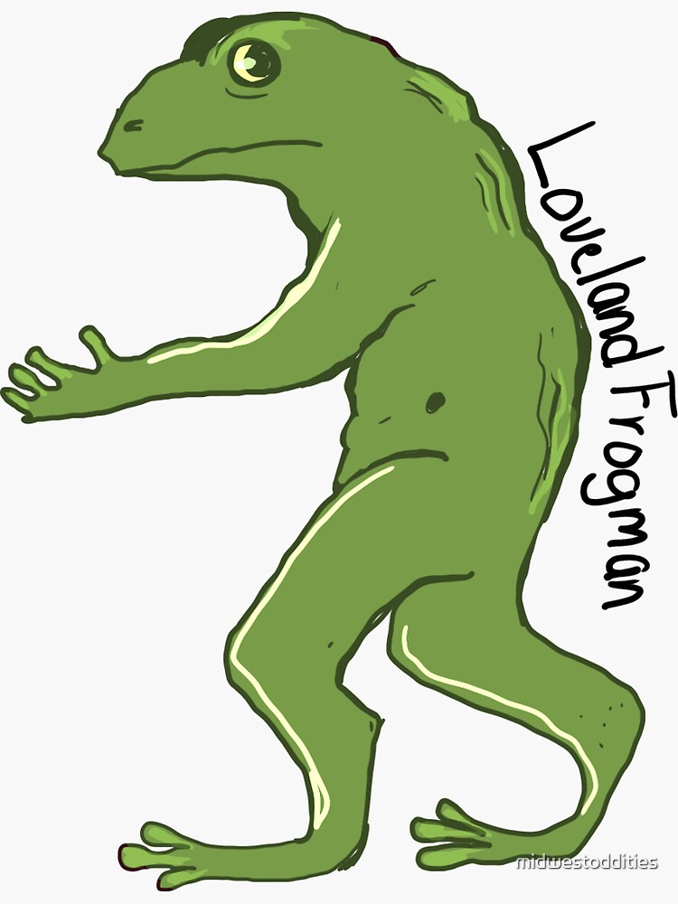 "Loveland Frogman" Sticker for Sale by midwestoddities | Redbubble