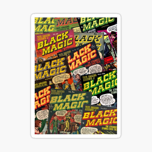 "Black Magic Vintage Horror Comic" Sticker for Sale by purplevamp ...