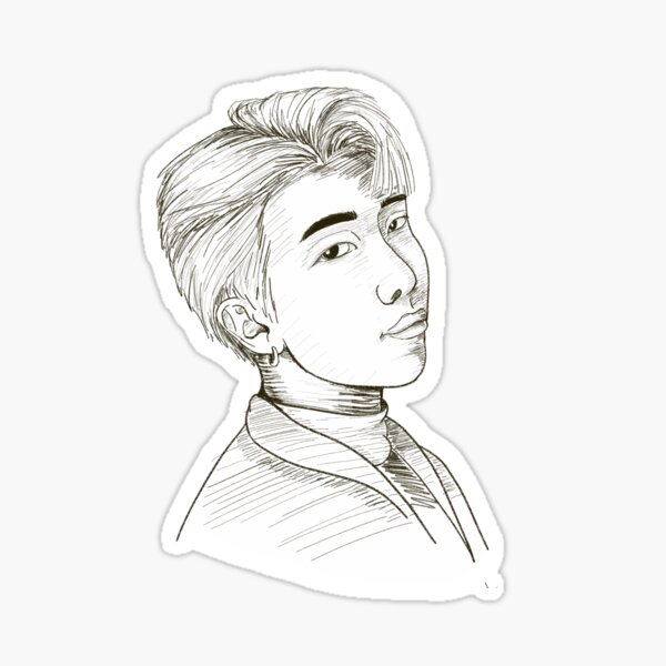 "BTS RM " Sticker for Sale by laydleaf | Redbubble