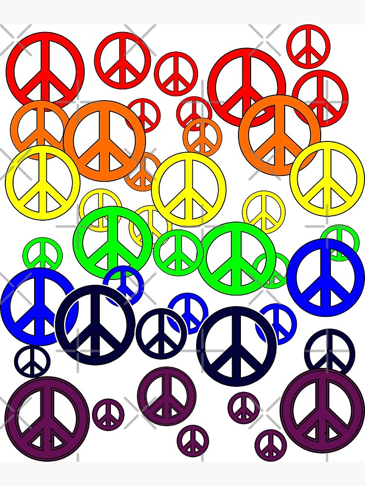 "Raining Peace in Rainbow Colors" Poster for Sale by Aurorapod | Redbubble