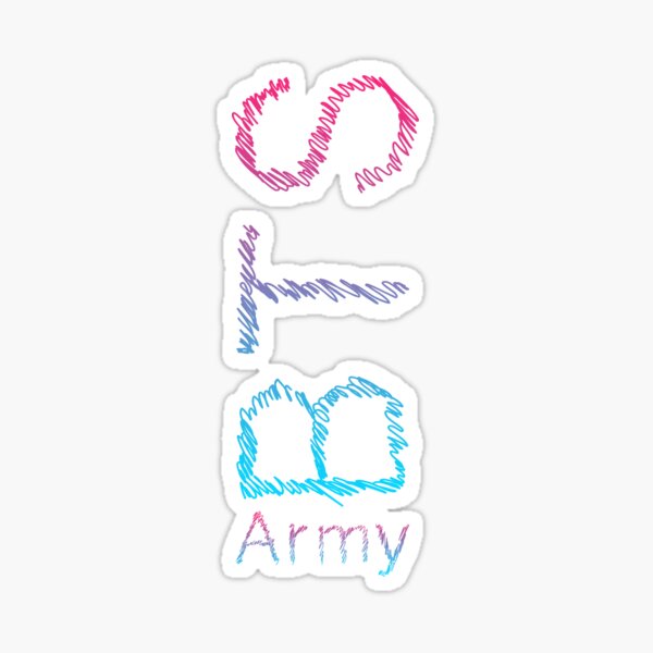 "Bts army design" Sticker for Sale by Badis-mr-robot | Redbubble