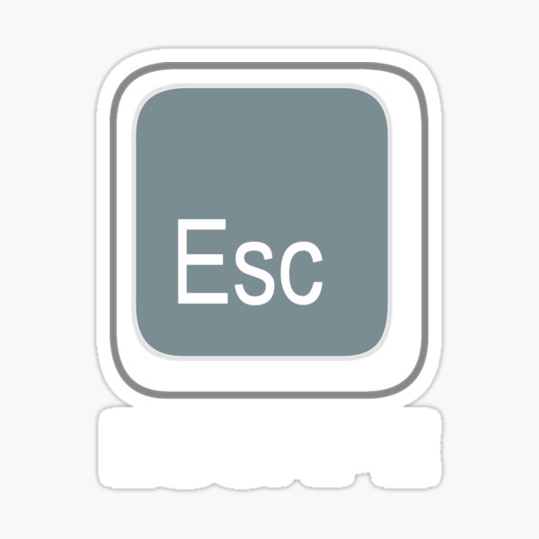 "Esc Key v2" Sticker for Sale by ce54r | Redbubble