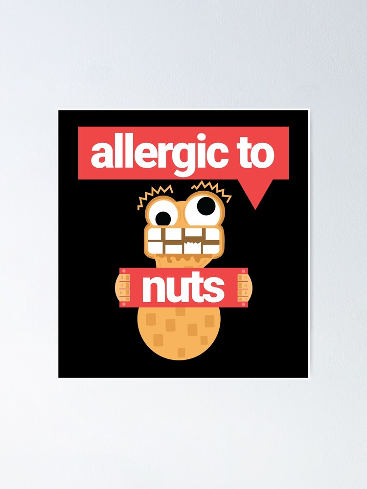 Póster «Alérgico al diseño de frutos secos. Las nueces son locos ...