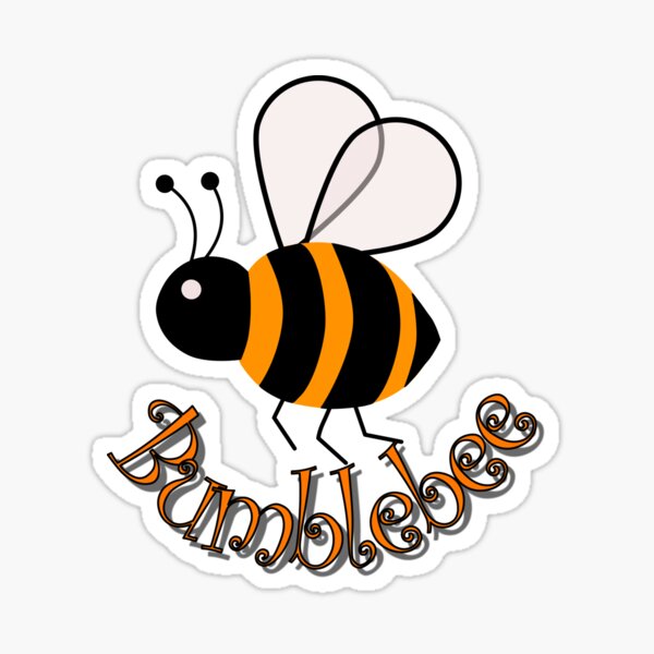 "Cute Little Bumblebee with Bumblebee Tag" Sticker by JulieSouster ...