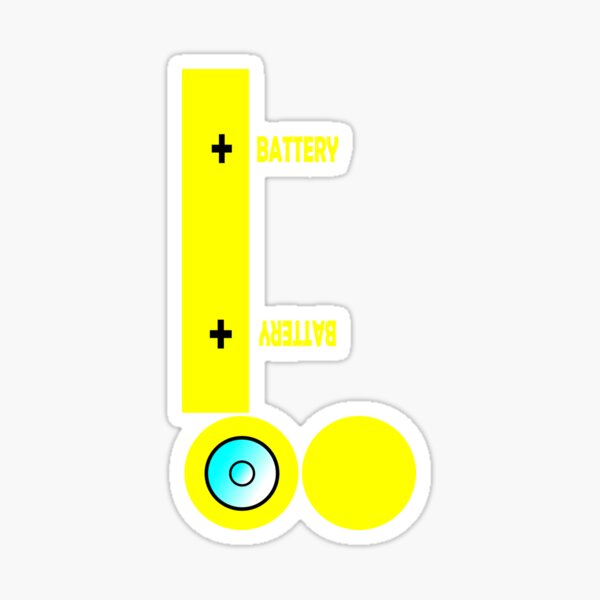 "Yellow Battery Premium" Sticker by Design-Maniya | Redbubble