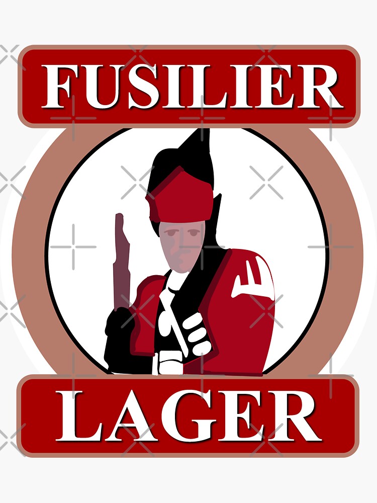 "Fusilier Lager" Sticker for Sale by McPod | Redbubble