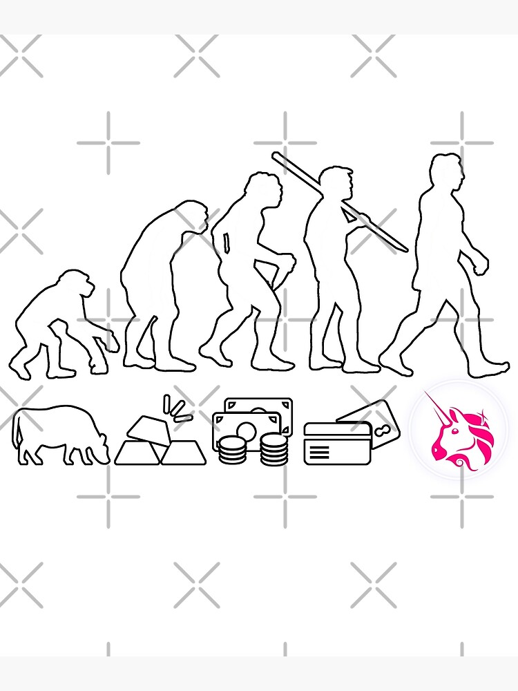 Uniswap Evolution of Money UNI Crypto Logo Premium Matte Vertical ...
